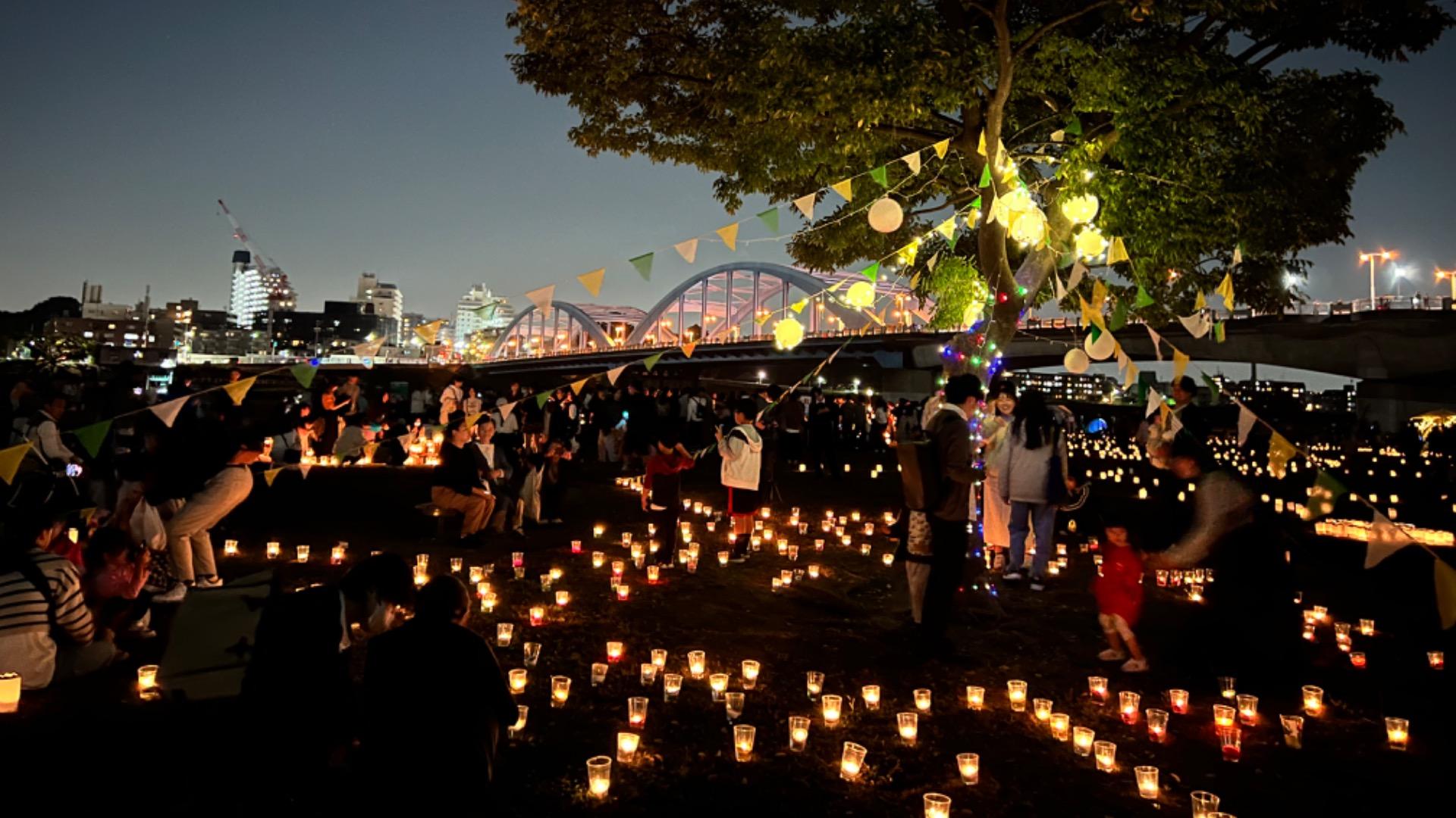 今年も丸子橋のたもとで幻想的なキャンドルナイト 音楽ライブにワークショップも楽しんで【中原区】（Ash） - エキスパート - Yahoo!ニュース
