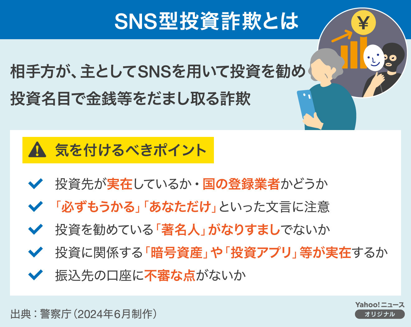 【図解】sns型投資詐欺とは（yahoo ニュース オリジナル The Page）