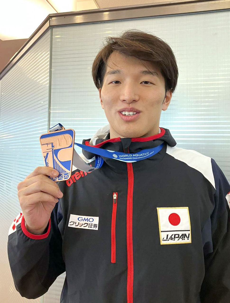 銅の深沢大和「ある程度満足」 競泳世界短水路から帰国（共同通信） - Yahoo!ニュース