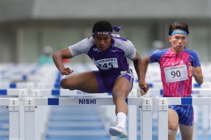 【陸上】110mH古賀ジェレミー驚異の高校新13秒45 次は日本選手権！七種・江口美玲5120点、岡田紗和1年初の5000点超え／IH南関東（月刊陸上競技） - Yahoo!ニュース