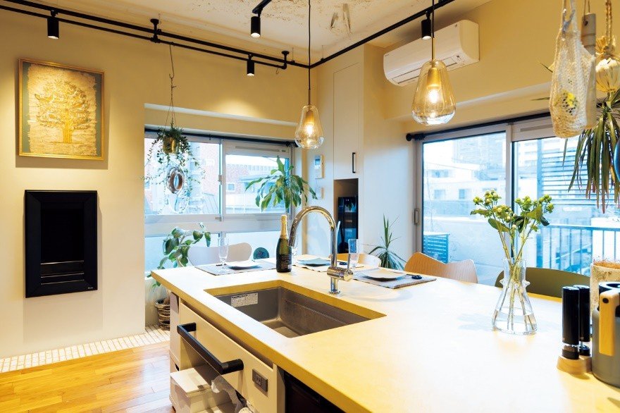 1LDKで家族3人！「広く見える」リノベ。寝室の大きさはベッドに合わせて決めた（ESSE-online） - Yahoo!ニュース