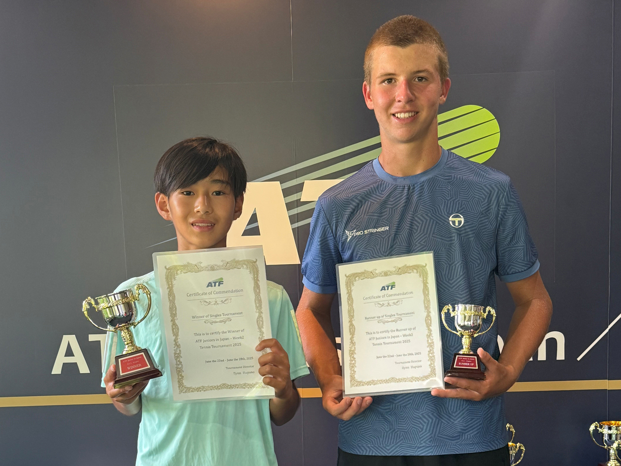男子は宇川開惺＆ケビン・チャン／ジャック・クーパーが優勝 [ATF Juniors in Japan U16 - week 2／テニス]（テニスマガジンONLINE） - Yahoo!ニュース