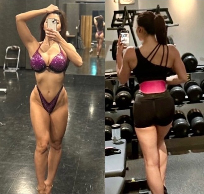 「62kg→57kg。もっともっと日本人離れした身体目指したい」ビキニの女豹・廣中れな、シーズン前のビフォーアフターを公開（VITUP!） - Yahoo!ニュース