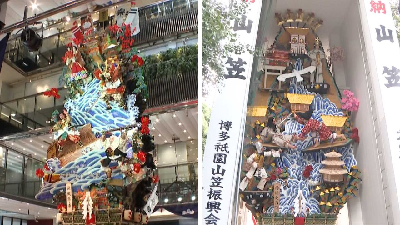 【博多祇園山笠今年の飾り山笠】 十三番山笠・ソラリア 番外・櫛田神社 「めっちゃかっこいい!」（RKB毎日放送） - Yahoo!ニュース