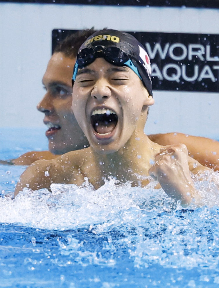 世界水泳、18歳村佐達也「銅」 200m自由形、今大会日本勢初（共同通信） - Yahoo!ニュース