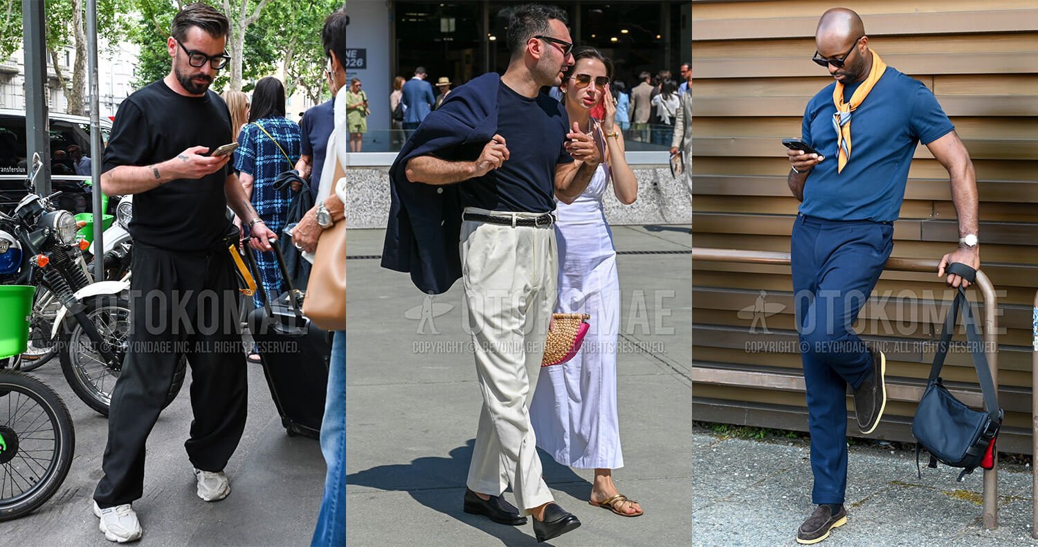 【Tシャツ&スラックス コーデ】大人のメンズが参考にしたい3方向の着こなし提案（OTOKOMAE） - Yahoo!ニュース