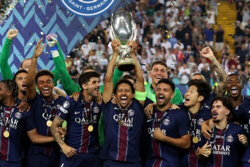 PSG、PK戦を制してUEFAスーパーカップ初優勝！ 終盤に連続被弾のトッテナムは2点リード生かせず（サッカーキング） - Yahoo!ニュース