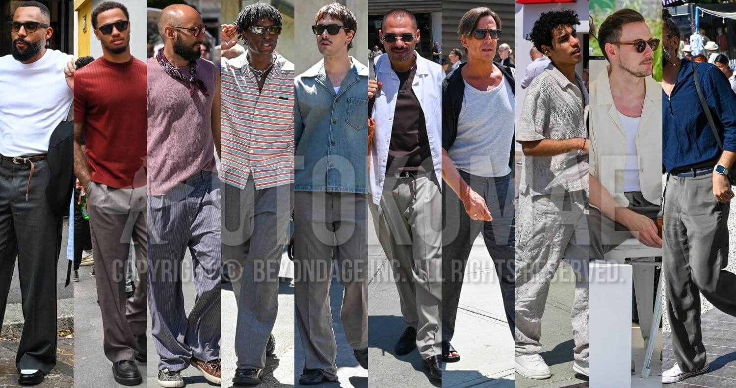 グレーパンツの夏コーデ【スタイル別の実践的な着こなし提案集】（OTOKOMAE） - Yahoo!ニュース