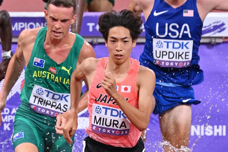 3000m障害予選1組3着で通過の三浦龍司 「メダル争いに食らいついていきたい」 決勝は大会3日目／東京世界陸上（月刊陸上競技） - Yahoo!ニュース