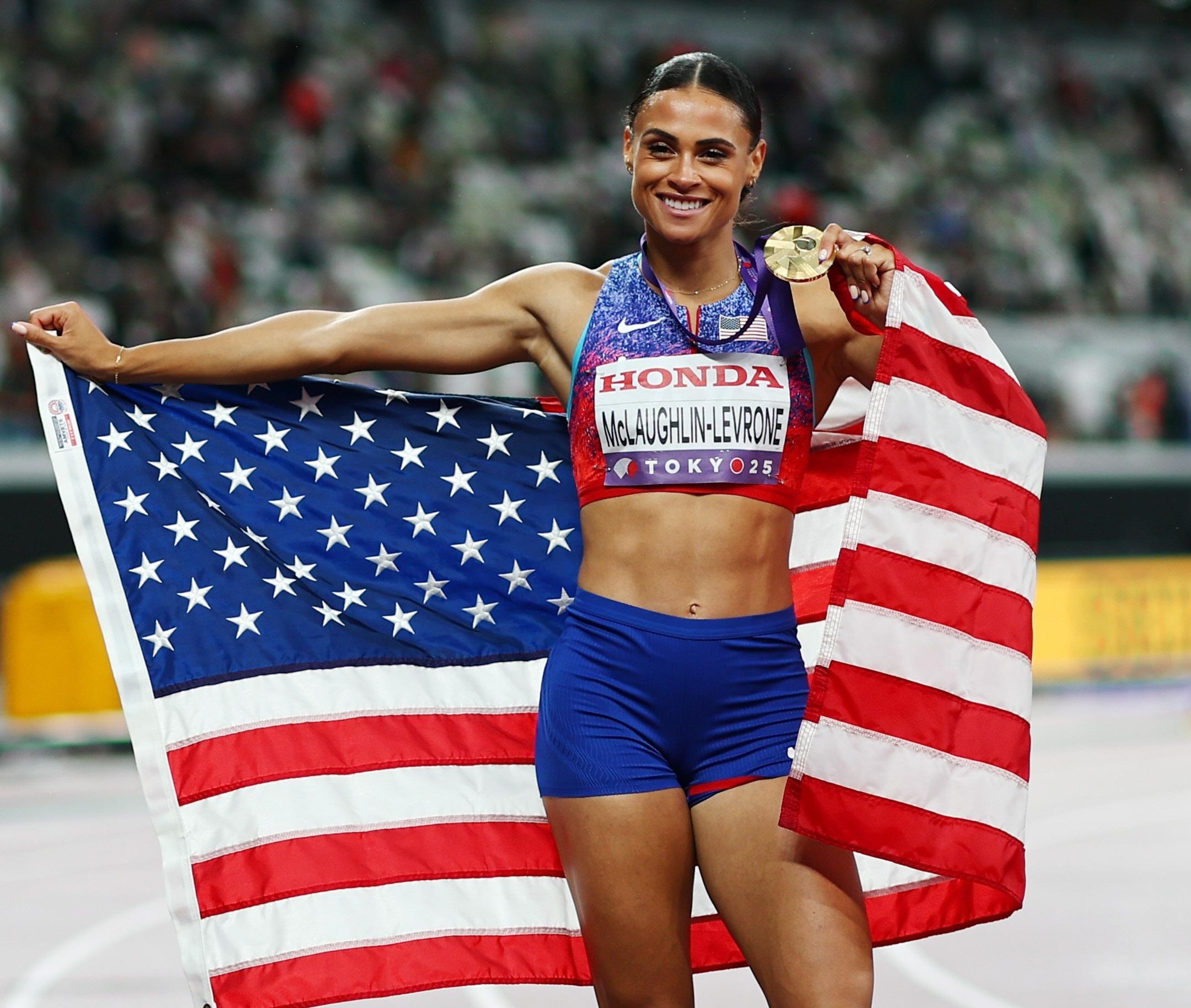 マクラフリンレブロニ「完璧に金メダルを取れてうれしい」 女子400Mで世界歴代2位の47秒78をマーク 400M障害との二刀流制覇は初（デイリースポーツ） - Yahoo!ニュース