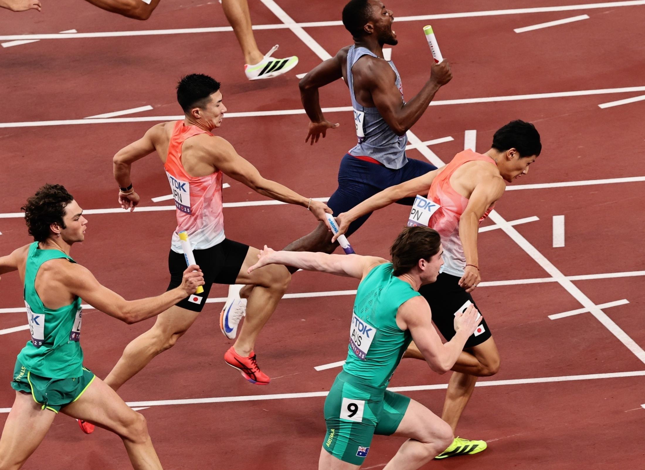 男子400mリレー バトンミスで失格の南アフリカが救済措置で再レース イタリアと接触 38秒34以上なら9番目のチームで決勝へ（デイリースポーツ） - Yahoo!ニュース