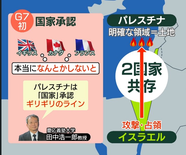 【解説】パレスチナ「国家承認」めぐりG7“分断”浮き彫り…どうなる？（日テレNEWS NNN） - Yahoo!ニュース