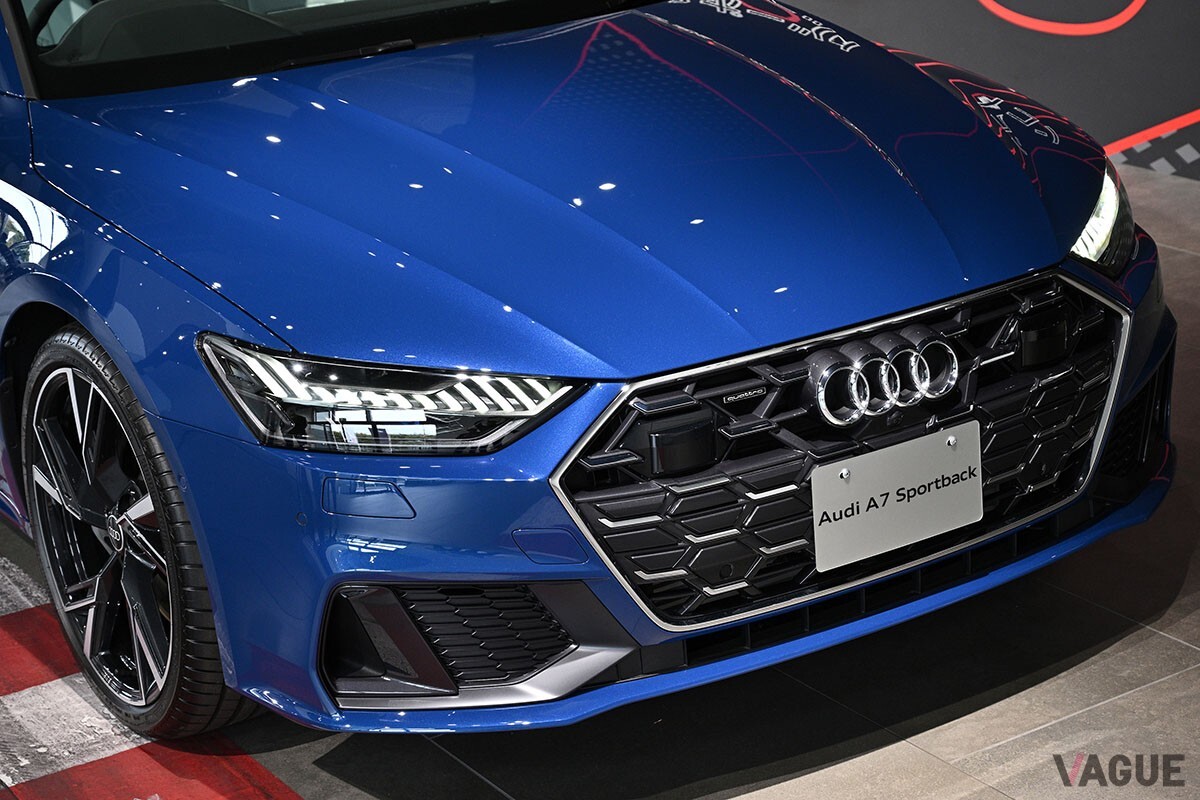 アウディが美しいクーペ「A7スポーツバック」の限定モデルを実車展示！ “アウディ エクスクルーシブ”が手がけた「特別なデザイン＆カラーリング」の魅力とは（VAGUE） - Yahoo!ニュース
