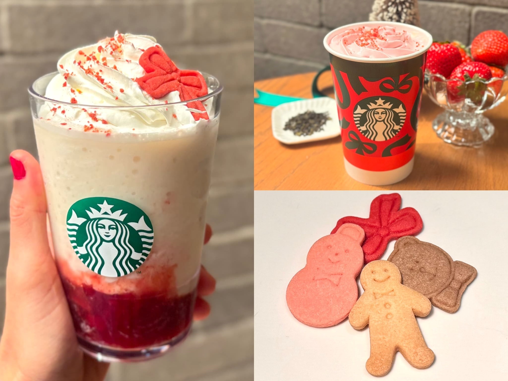 【スタバ新作速報】11/1発売！「ストロベリー & ジョイフルメドレー ティー フラペチーノ®」はクッキーカスタムがおすすめ【2025ホリデー】（LEE） - Yahoo!ニュース