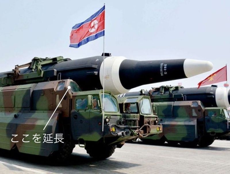 北朝鮮の極超音速兵器「火星8」は6軸12輪移動発射機(JSF 北朝鮮の極超音速兵器「火星8」は6軸12輪移動発射機(JSF